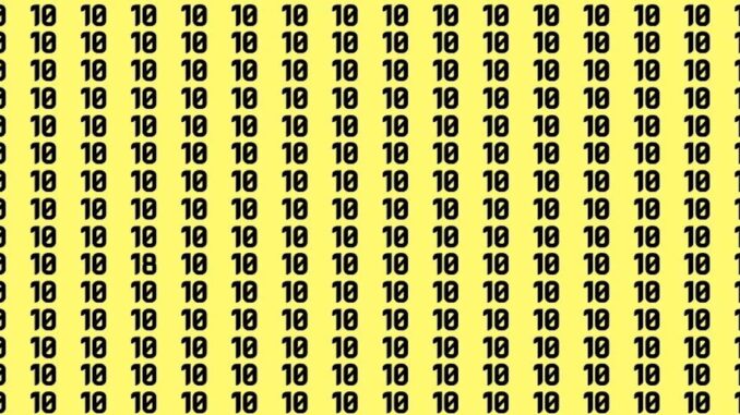 Pokud máte dobrý zrak, najdete číslo 18 mezi čísly 10 do 12 vteřin