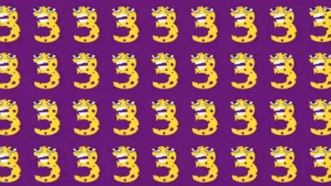 Jedna zákeřná číslice 3 se od ostatních liší. Máte na to 10 vteřin